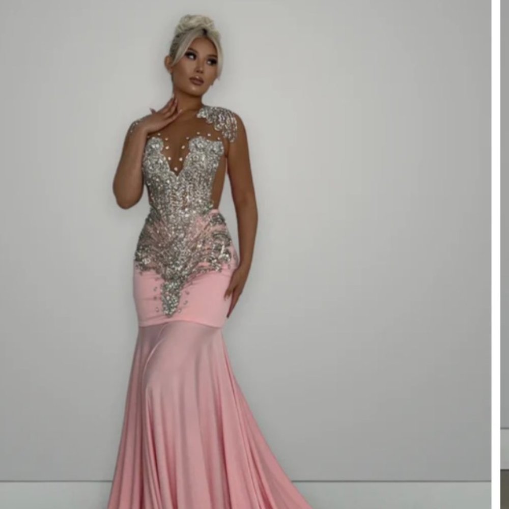 Pink Mermaid Evening Dress - Gem